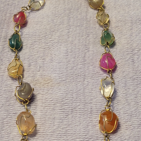 Jewelry | Vintage Elegant Multicolor Stone Necklace | Poshmark
